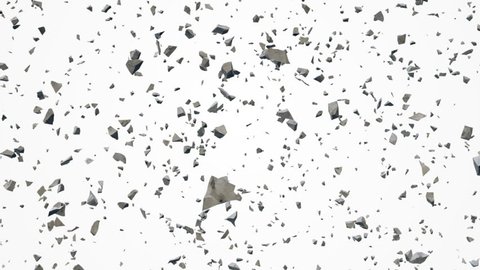 Broken Pieces Stones Flying Air Stock Footage Video (100% Royalty-free ...