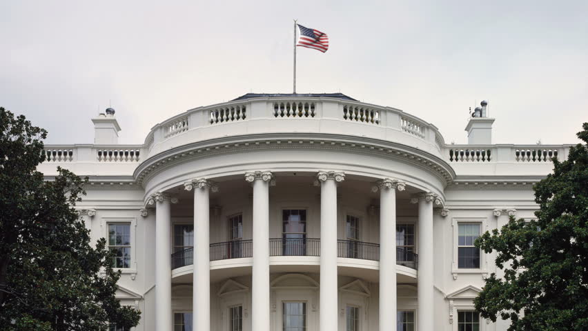 view front entrance white house washington Stock Footage Video (100% ...