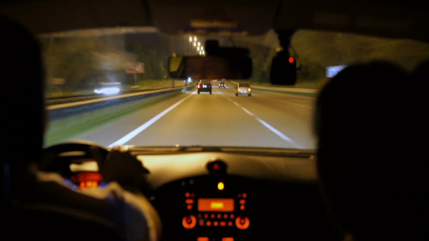 Risky Night Driving On Highway, Stock Footage Video (100% Royalty-free ...