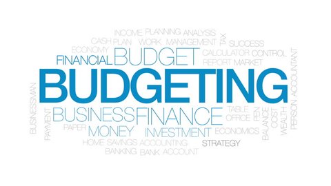 Budgeting Animated Word Cloud Text Design Stock Footage Video (100% ...