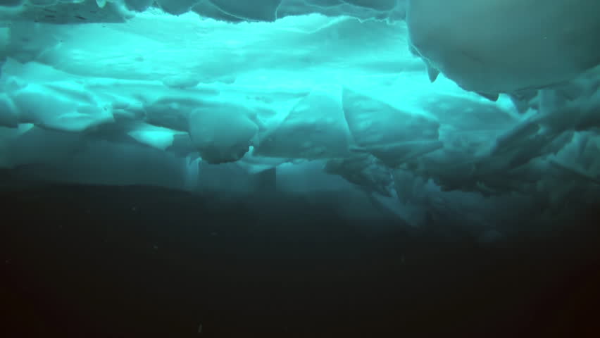 Ice Underwater in the Background Stock Footage Video (100% Royalty-free ...
