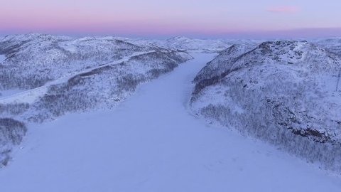Polar Day Near North Pole Winter Stock Footage Video (100% Royalty-free ...