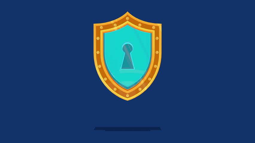 security shield animation icon Stock Footage Video (100% Royalty-free ...