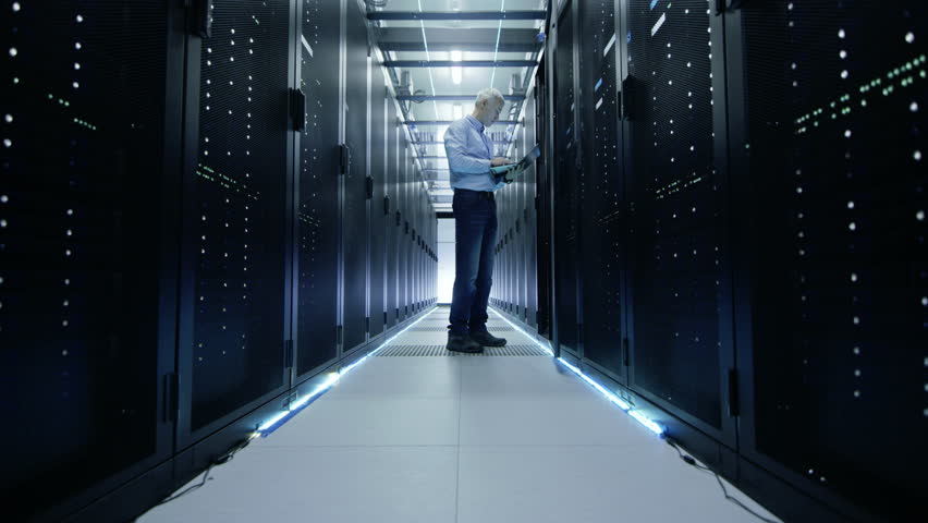 data center door opens we see Stock Footage Video (100% Royalty-free ...