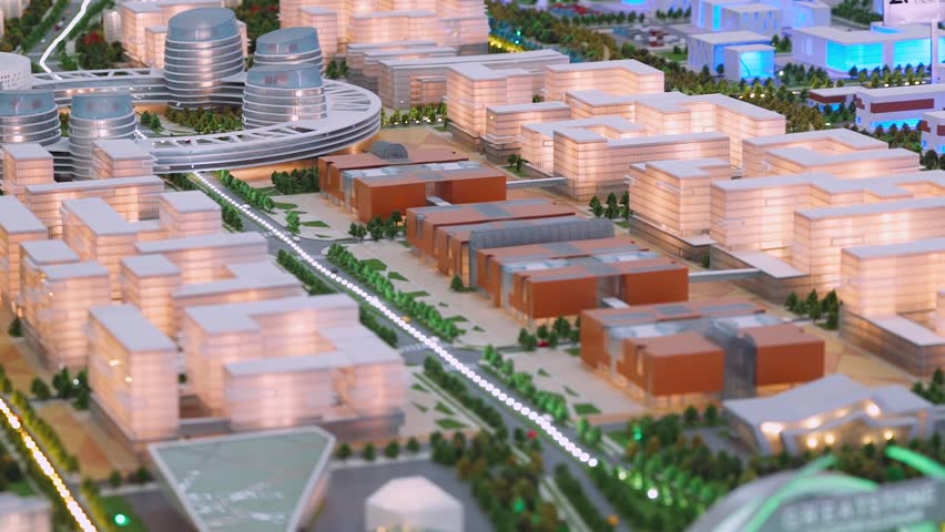 City Layout, Industrial City Project, Stock Footage Video (100% Royalty ...