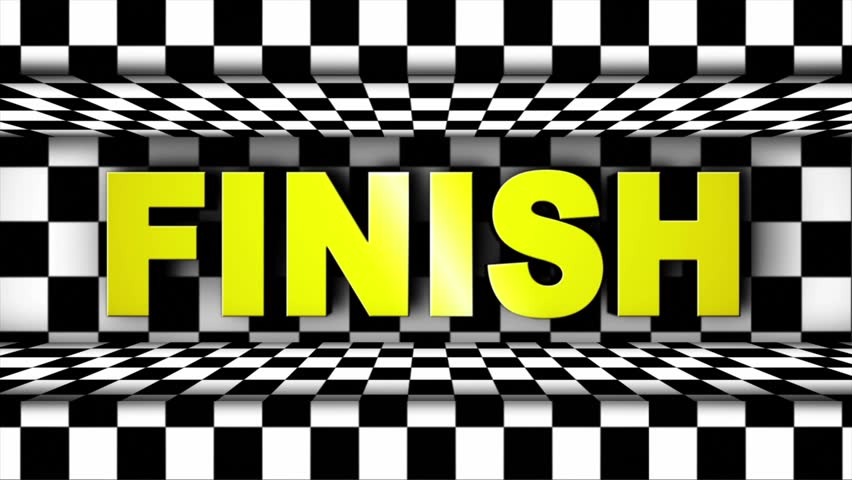 finish text animation checker door rendering: video de stock ...