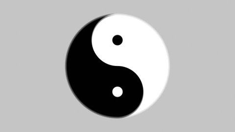 yin yang symbol rotating circle on Stock Footage Video (100% Royalty ...