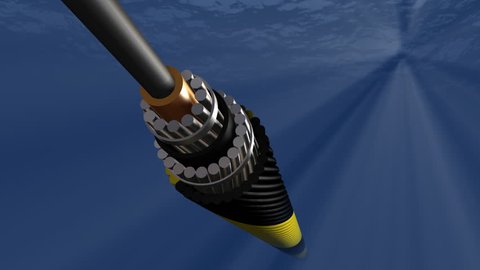 Undersea Fiber Optic Cable Animation Stock Footage Video (100% Royalty ...