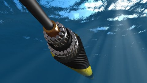 Undersea Fiber Optic Cable Animation Stock Footage Video (100% Royalty ...