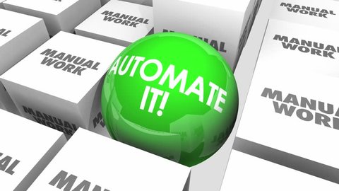 Automate Vs Manual Work Automation Tasks Stock Footage Video (100% ...
