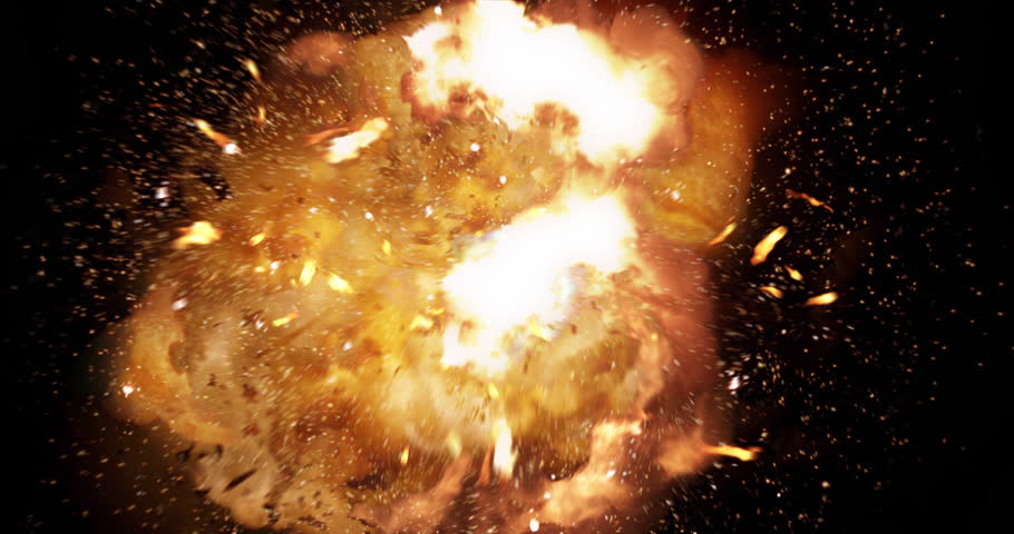 realistic fireball explosion blasts luma channel Stock Footage Video ...