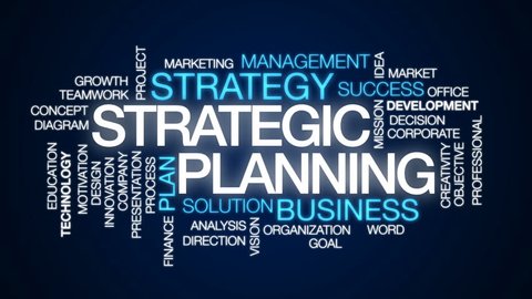 Strategic Planning Animated Word Cloud Text Stock Footage Video (100% ...