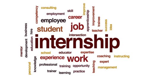 Internship Animated Word Cloud Text Design Stock Footage Video (100% ...