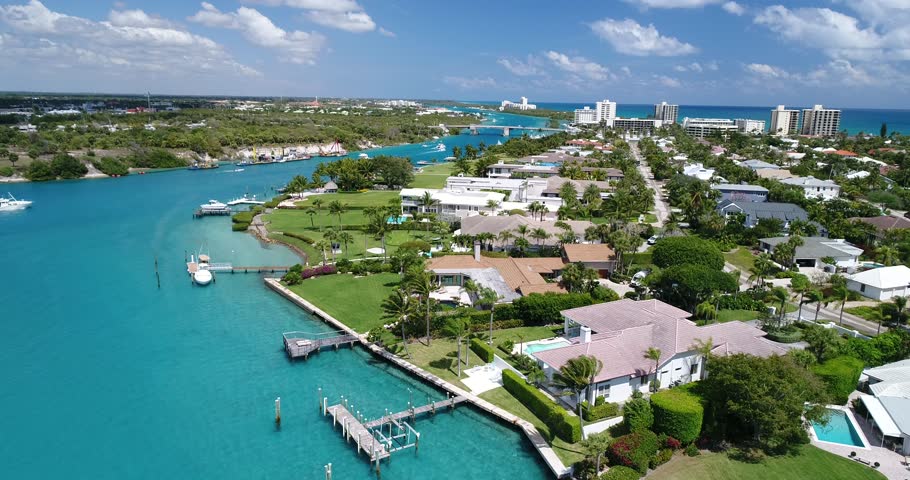 Aerial Footage of Jupiter, Florida Stock Footage Video (100% Royalty ...