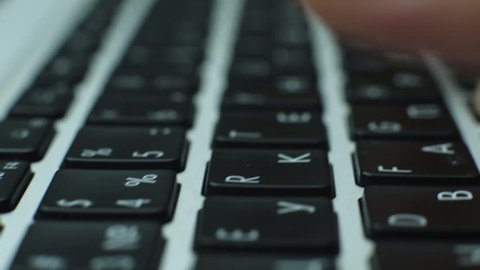 Human Hands Over Laptop Keypad During Stock Footage Video (100% Royalty ...