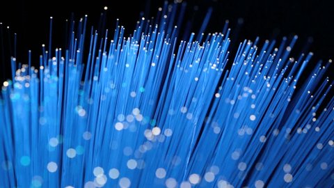 Fiber Optics Strands Light Blue Color Stock Footage Video (100% Royalty ...