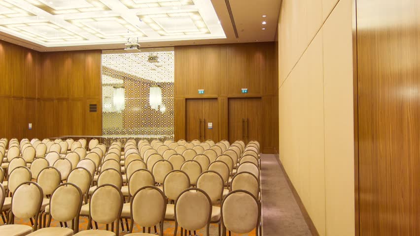 big conference hall ready meeting Stock Footage Video (100% Royalty ...