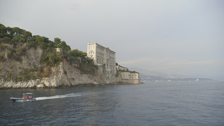 view ancient building on monaco's shore Stock Footage Video (100% ...