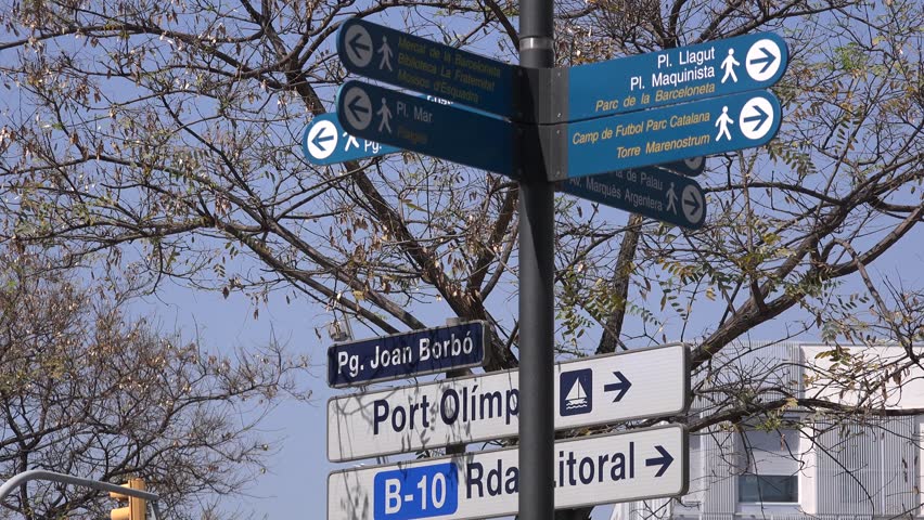 Barcelona Spain April 2017, Barcelona Stock Footage Video (100% Royalty ...