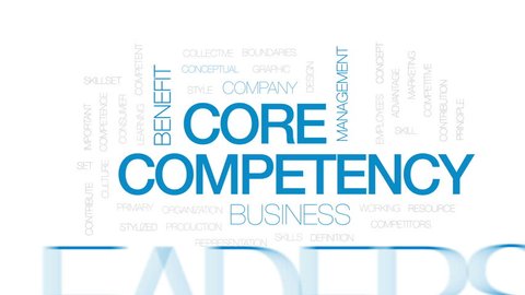 Core Competency Animated Word Cloud Text Stock Footage Video (100% ...