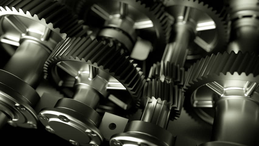 abstract rotating metal gears loops video Stock Footage Video (100% ...