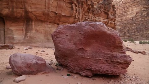 Red Stones Wadi Rum Desert Hashemite Stock Footage Video (100% Royalty ...