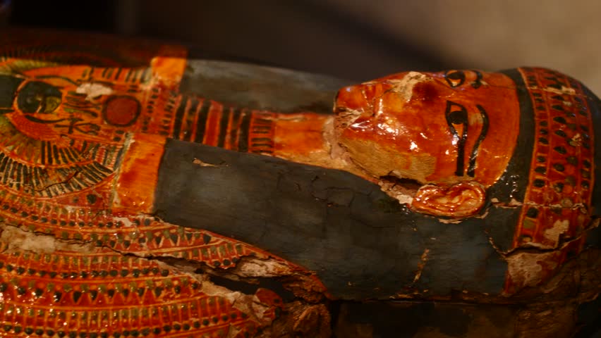 ancient egyptian sarcophagus tomb mummy Stock Footage Video (100% ...