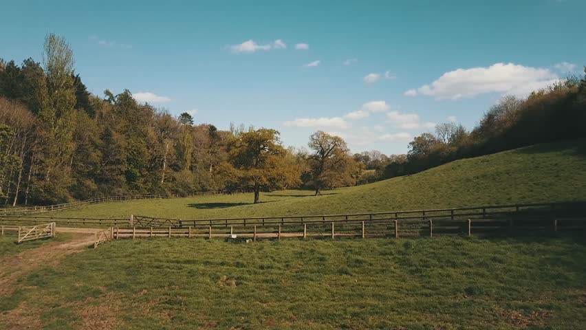 Aerial Flight Over a Fence Stock Footage Video (100% Royalty-free ...