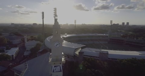 Aerial View Sydney Cricket Ground Scg Stock Footage Video (100% Royalty ...