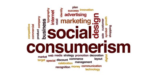 Social Consumerism Animated Word Cloud Text Stock Footage Video (100% ...