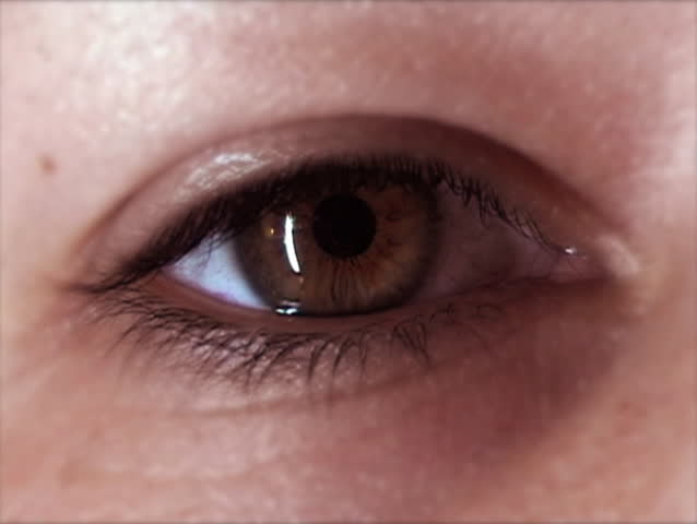 female eye shows emotion reaction happy Stock Footage Video (100% ...