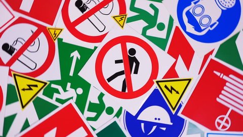 Traffic Signs Set Messy Order Piled Stock Vector (Royalty Free ...