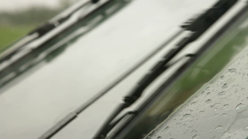 windshield wiper rain side view Stock Footage Video (100% Royalty-free ...