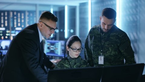 Government Surveillance Agency Military Joint Operation Stock Footage ...