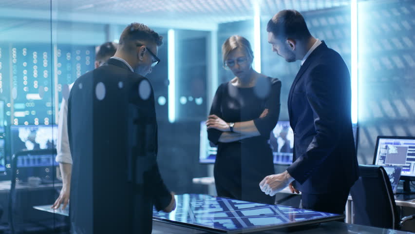 team government investigators tracing criminal help Stock Footage Video ...