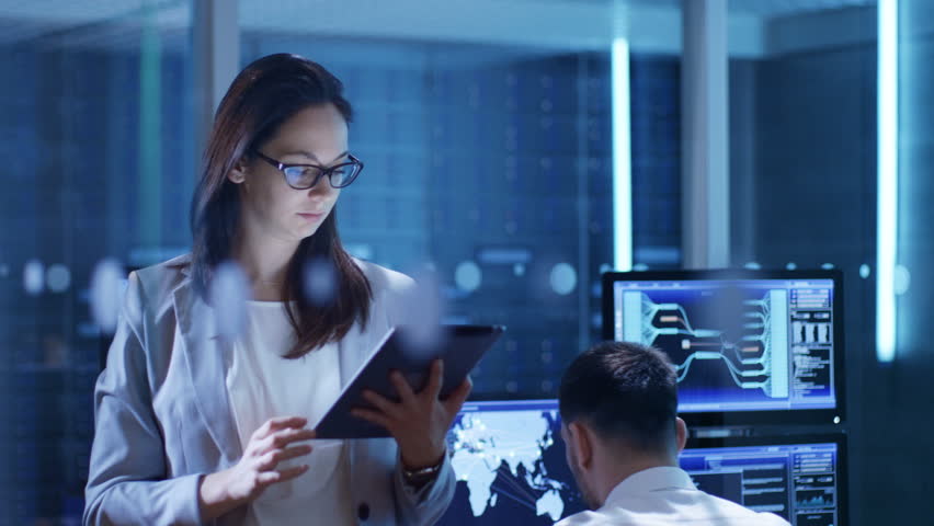 young female government employee wearing glasses Stock Footage Video ...