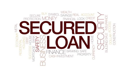 Secured Loan Animated Word Cloud Text Stock Footage Video (100% Royalty ...