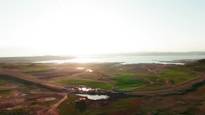 beautiful fields near lake Stock Footage Video (100% Royalty-free ...