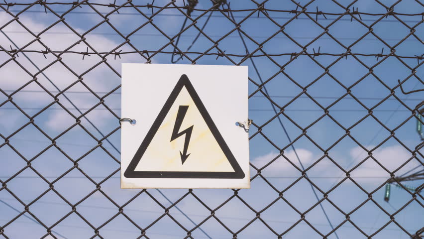 high-voltage power lines danger electric shock Stock Footage Video (100 ...