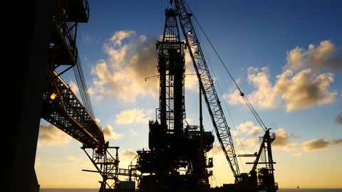 Tender Drilling Oil Rig Barge Oil Stock Footage Video (100% Royalty ...