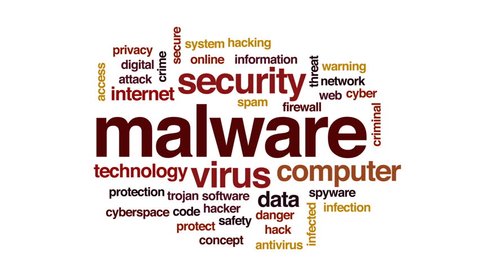 Malware Animated Word Cloud Text Design Stock Footage Video (100% ...