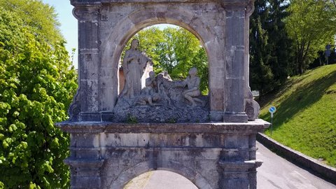 Aerial View Ancient Door Sanctuary Altino Stock Footage Video (100% ...