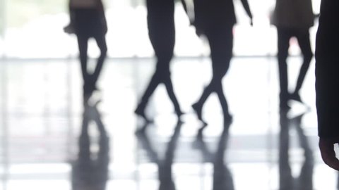 Business People Walking Office Building Blurry Stock Footage Video (100 ...