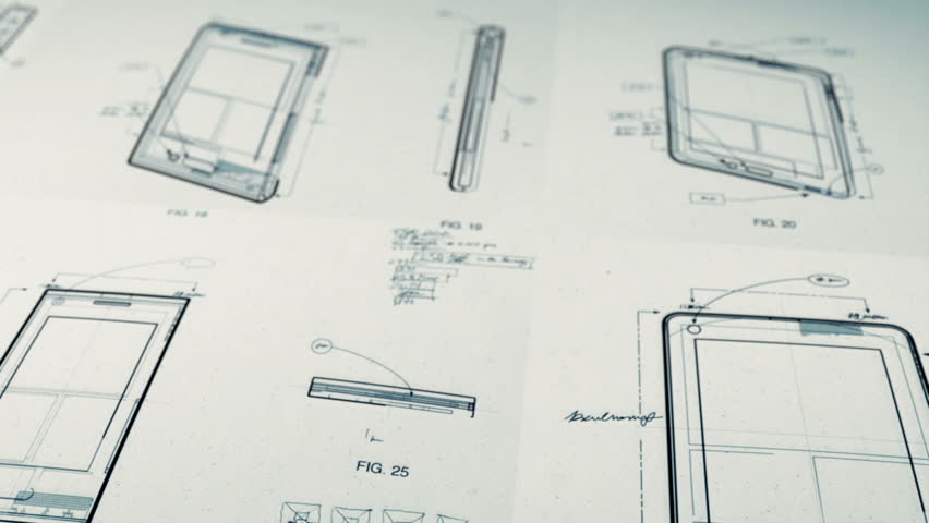 technology patents drawing animation Stock Footage Video (100% Royalty ...