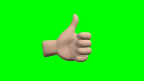 2d Thumb Animation Set On Green Stock Footage Video (100% Royalty-free ...