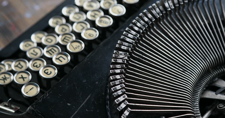 Old Typewriter Typing. Vintage. Typewriter Stock Footage Video (100% ...