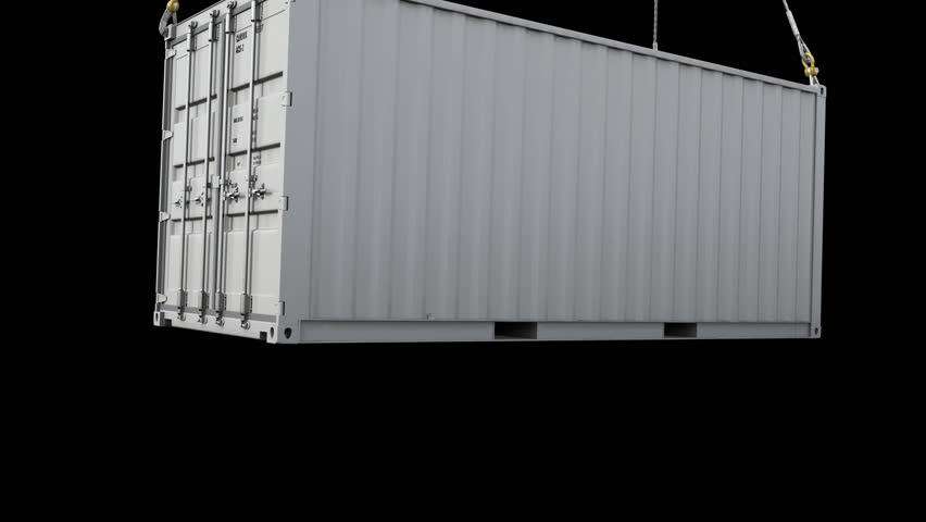 placement shipping container attached steel wires Stock Footage Video ...