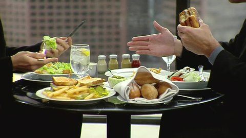 Top View Table Meals Eating Healthy Stock Footage Video (100% Royalty ...