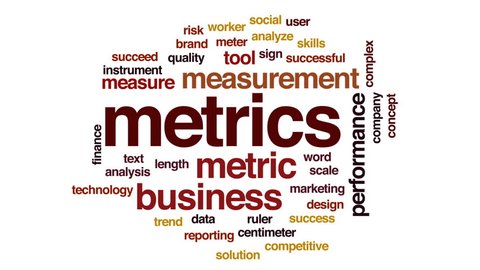 Metrics Animated Word Cloud Text Design Stock Footage Video (100% ...