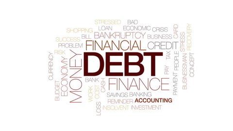 Debt Animated Word Cloud Text Design Stock Footage Video (100% Royalty ...
